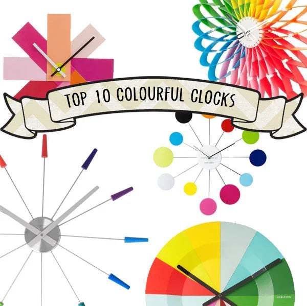 Top 10 Colourful Clocks – Red Candy