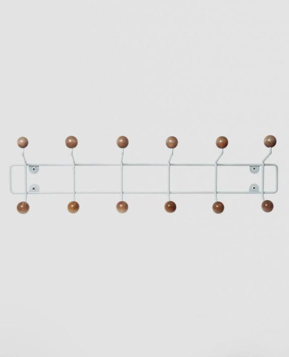 Saturnus Large Coat Rack – Natural Wood Wall Hooks – Red Candy