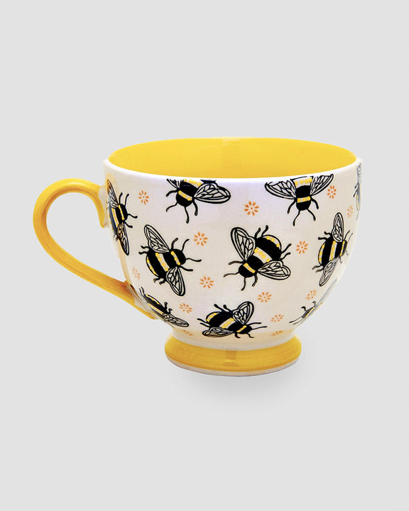 Busy Bee Yellow Mug with Bee Motif – Red Candy