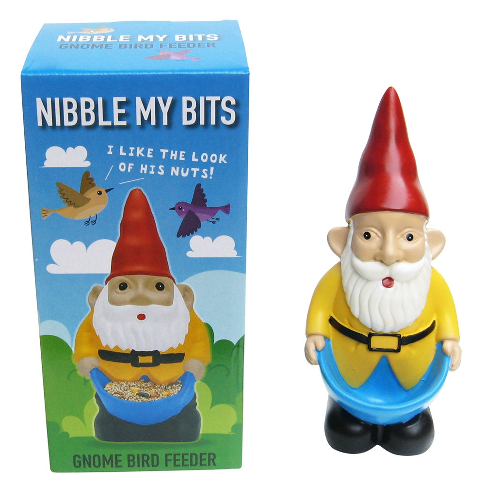 Nibble My Bits Gnome Bird Feeder - Red Candy